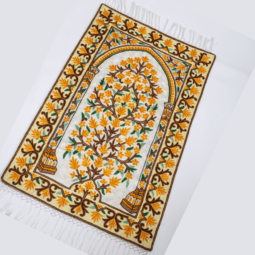 Kashmir Prayer Mats-Char Chinar | Prayer Rug – The Barakah Store